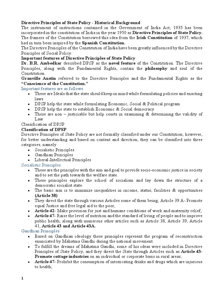 Directive Principles of State Policy | PDF | Political Charters | Crime ...