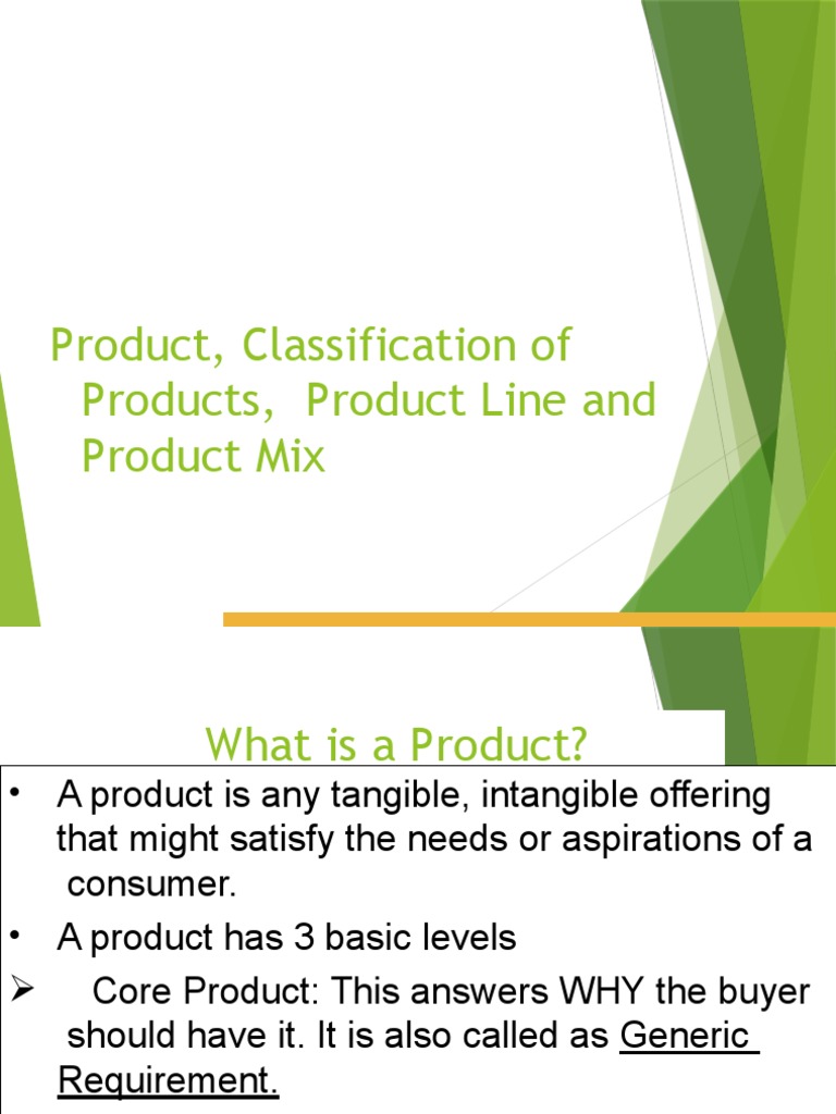 Product Classification and Mix Overview | PDF | Product (Business ...