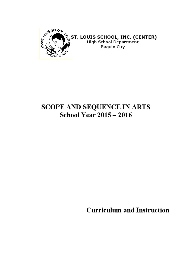 Arts Curriculum Scope and Sequence 2015-2016 | PDF | Paintings | Sculpture