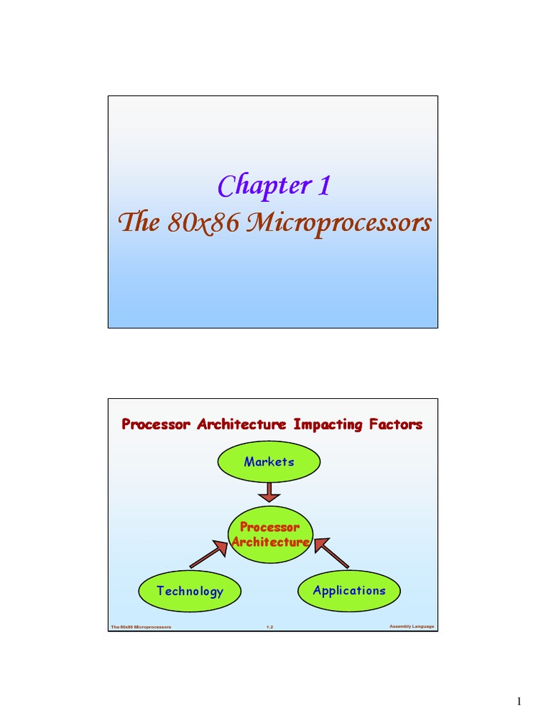 The 80x86 Microprocessors The 80x86 Microprocessors | PDF | Assembly Language | Central ...