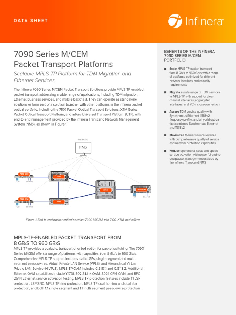 7090 M CEM Packet Transport Platforms 0084 DS RevB 0820 | PDF ...