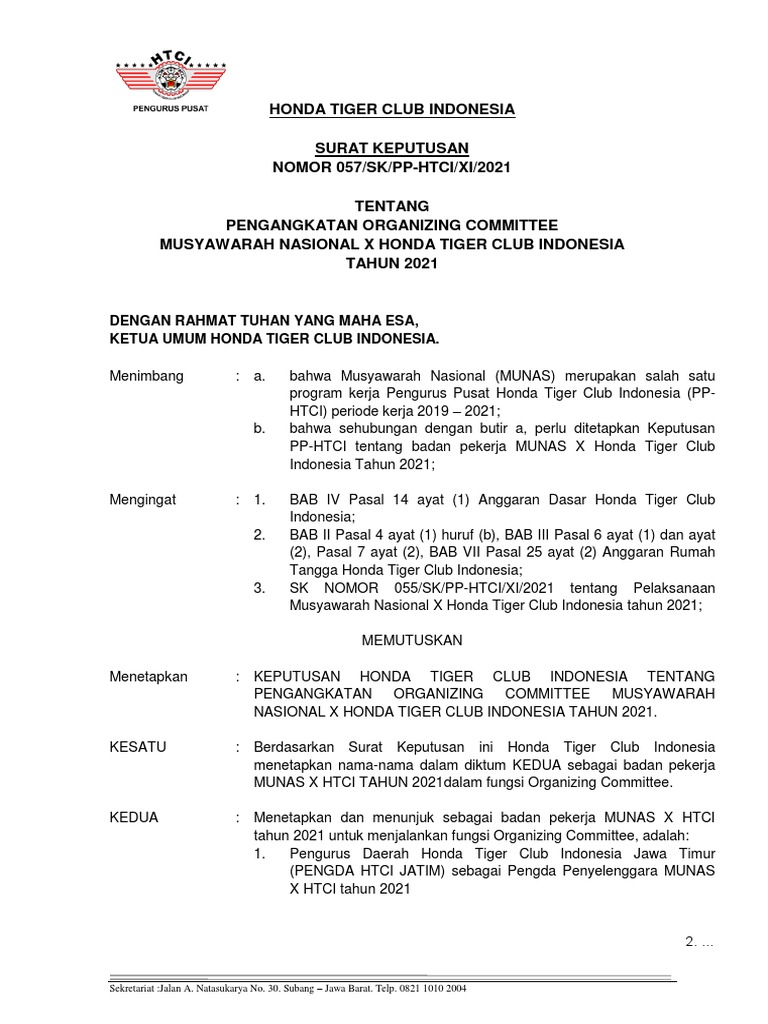 SK Oc Munas X Htci 2021 | PDF