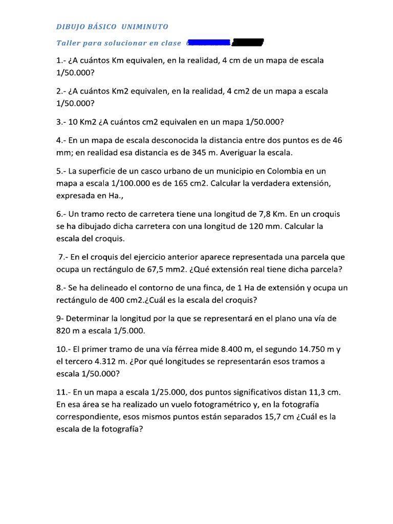 Taller Escalas Ejercicio Complementario | PDF