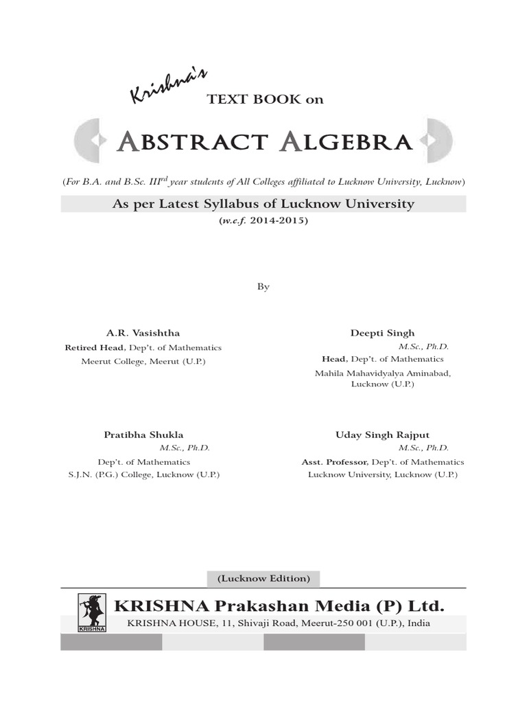 Abstract Algebra Solutions and Concepts | PDF | Group (Mathematics ...