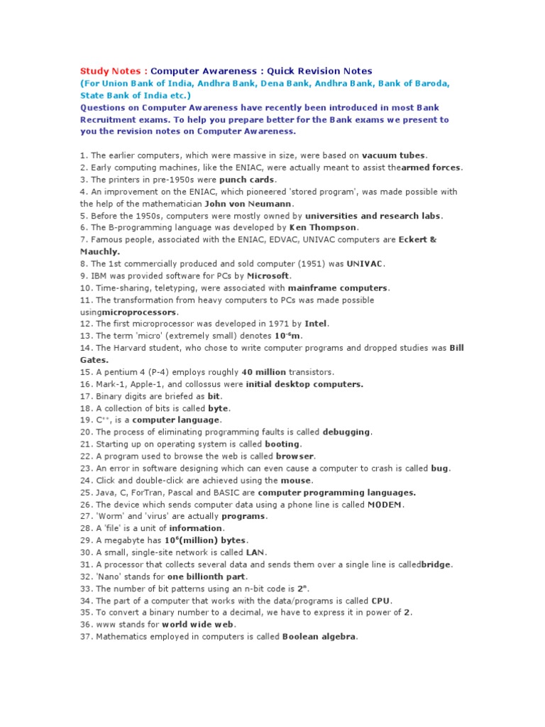 Study Notes | PDF | World Wide Web | Internet & Web