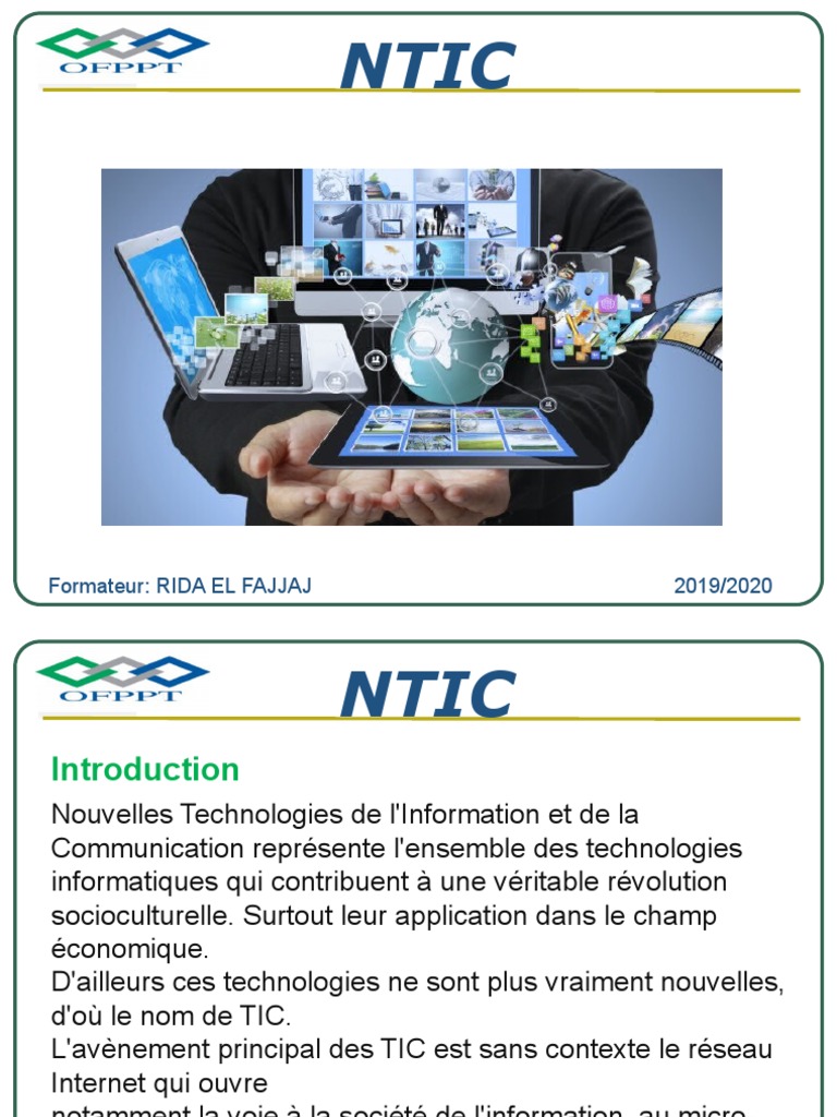 Cours Ntic | PDF | Technologies de l'information et de la communication ...