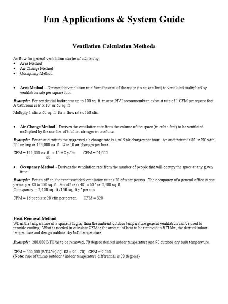 Fan Application & System Guide | PDF