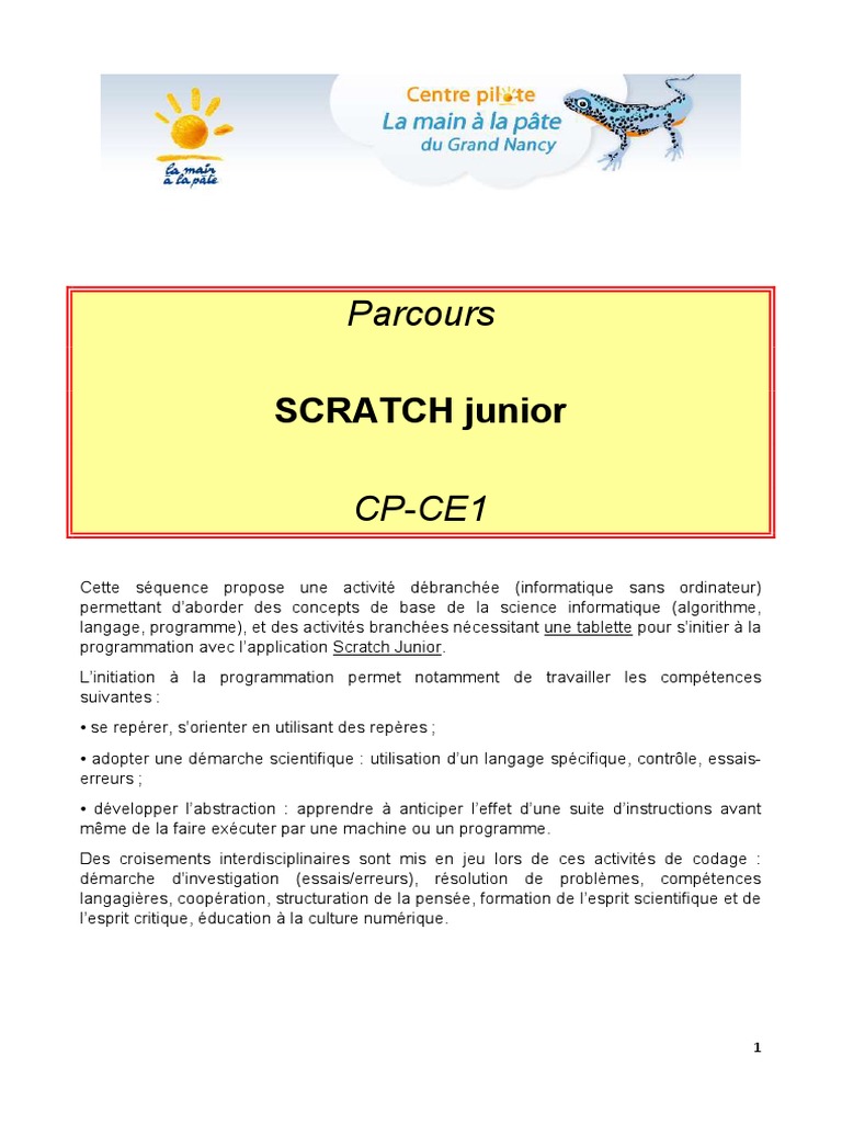 Scratch Junior | PDF | Programmation | Programme informatique