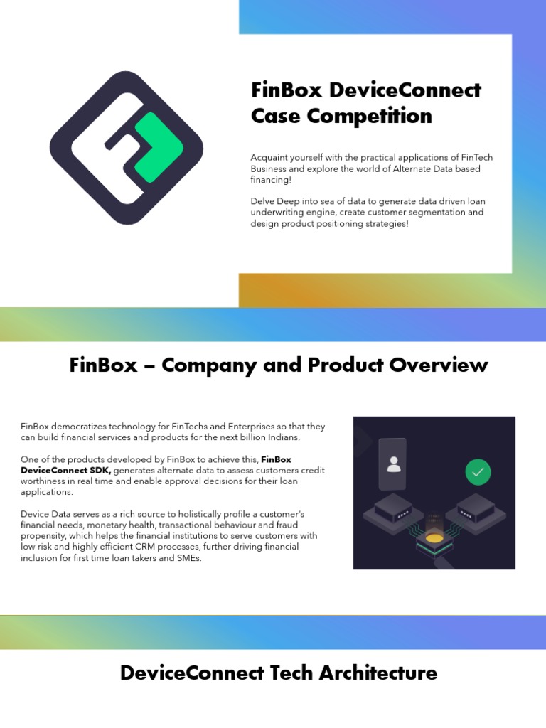 Finbox Deviceconnect Case Competition | PDF | Loans | Credit Score