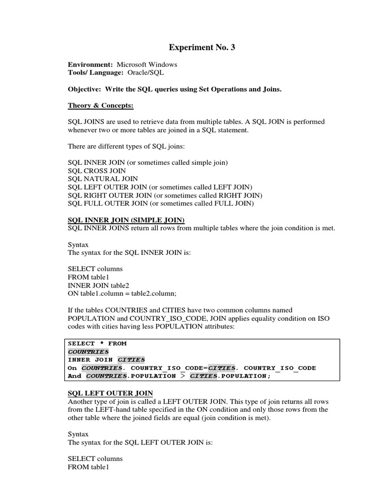 Assignment 3 | Download Free PDF | Sql | Computer Science