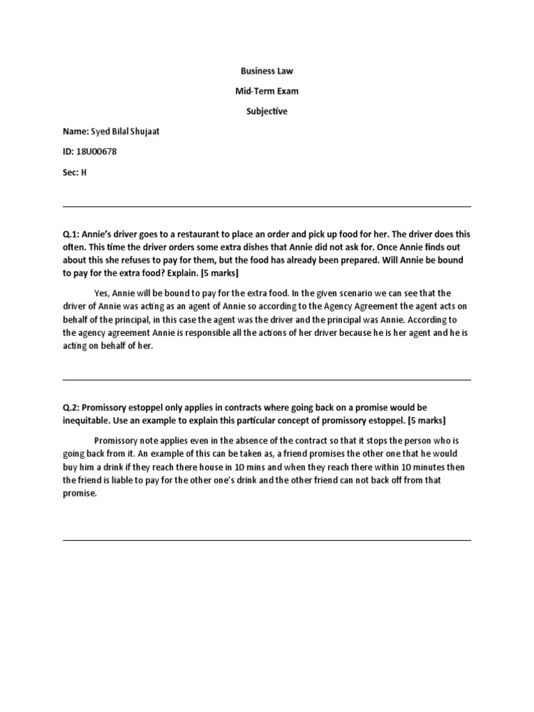 Sec H - MID TERM | PDF