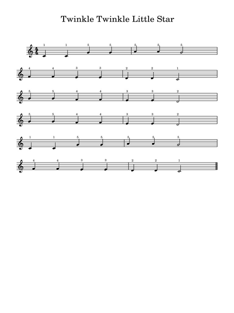 Twinkle Twinkle Little Star | PDF