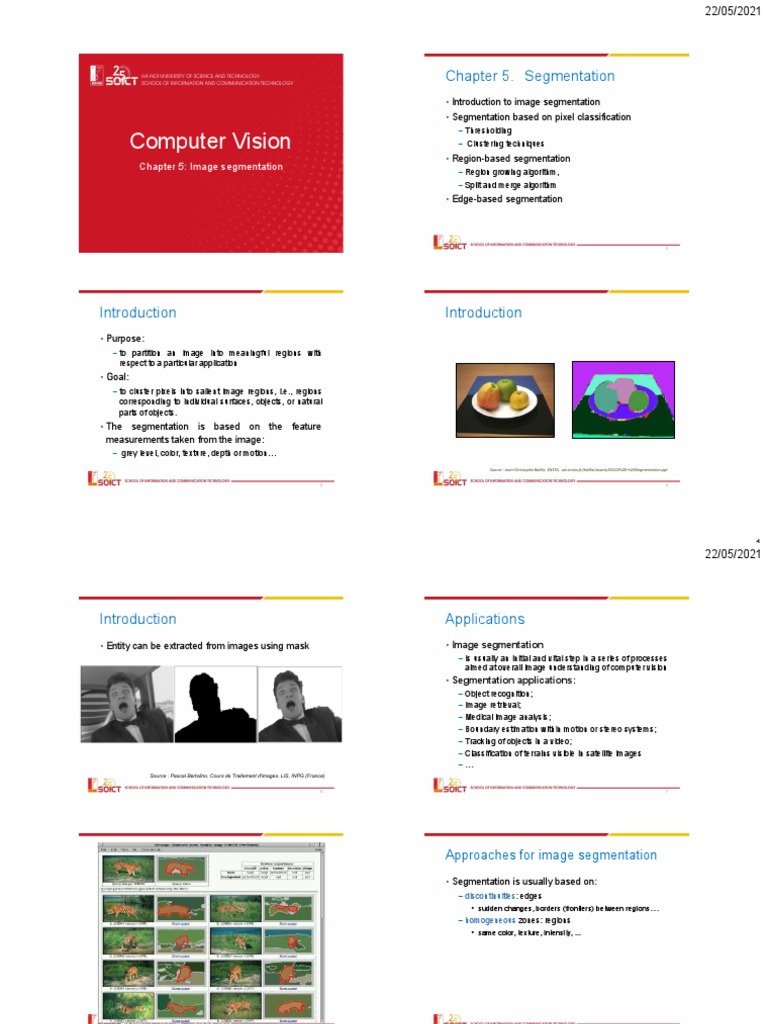 Computer Vision: Chapter 5. Segmentation | PDF | Image Segmentation ...