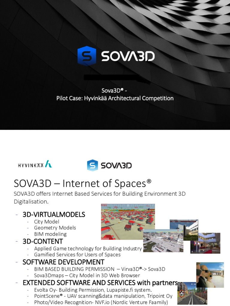 Sova3D® - Pilot Case: Hyvinkää Architectural Competition: Internet of Spaces® | PDF | Building ...
