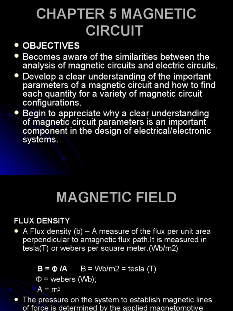 Chapter 7magnetic Circuit | PDF | Magnetic Field | Inductor