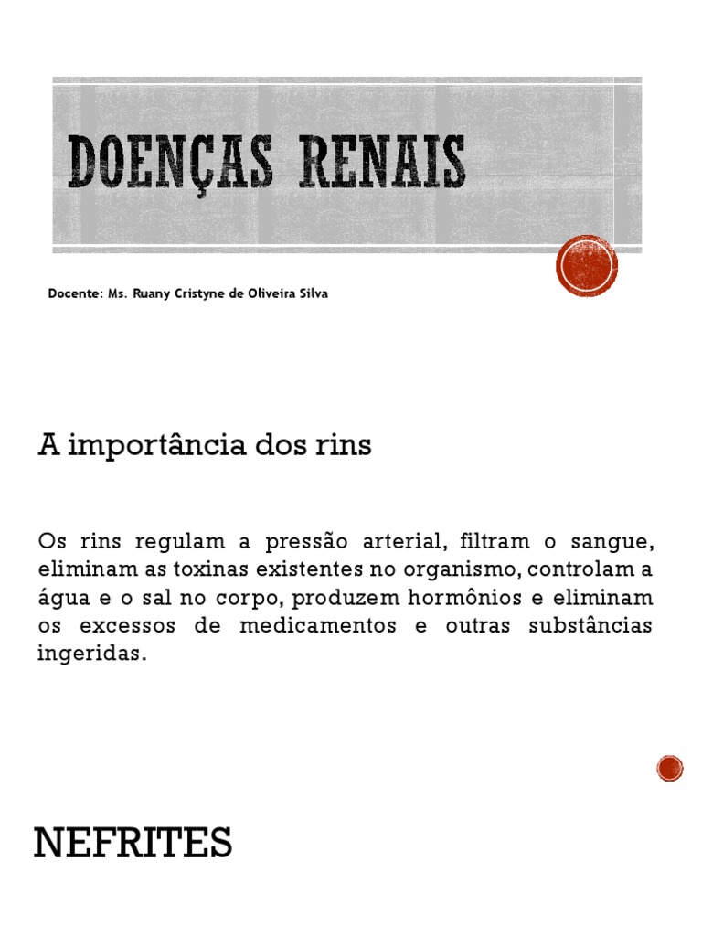 Doenças Renais | PDF | Doença renal crônica | Rim