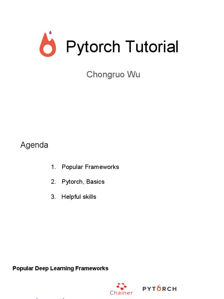 Pytorch Tutorial by Chongruo Wu | PDF | Deep Learning | Modular Programming