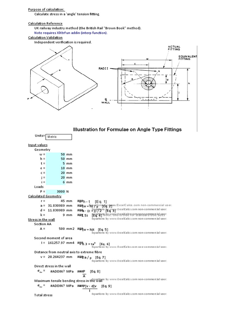 Angle Type Tension Fitting | PDF | Stress (Mechanics) | Bending