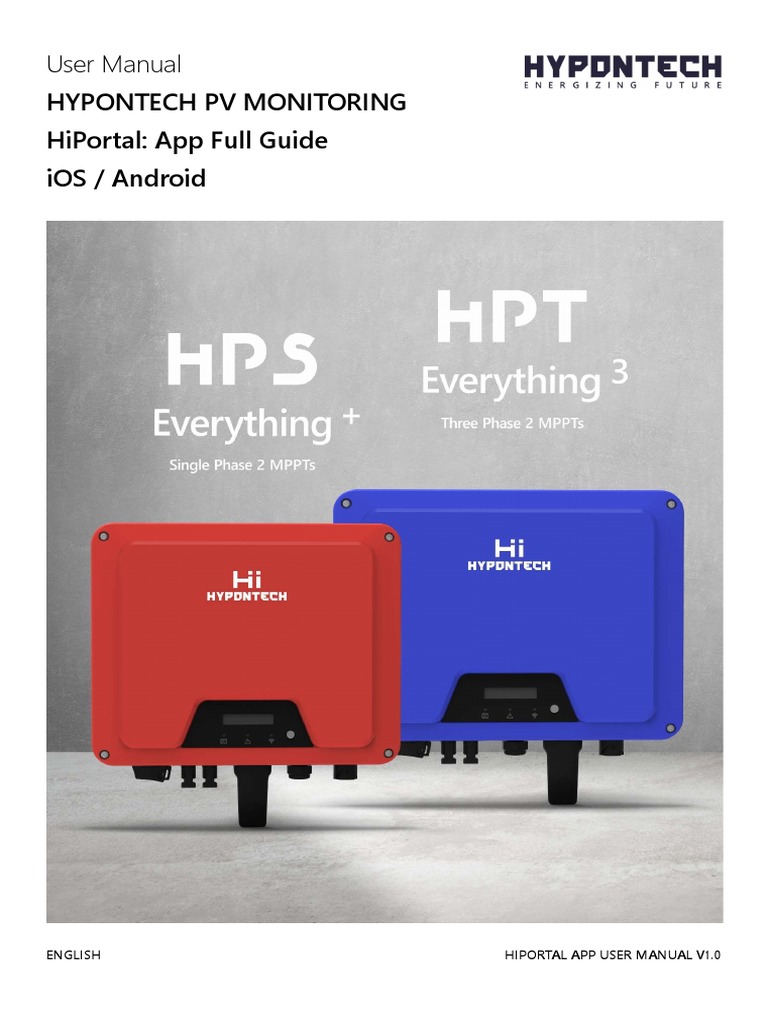 User Manual Hypontech PV Monitoring Hiportal: App Full Guide Ios ...