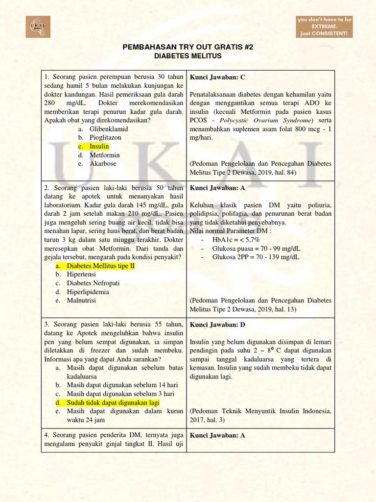 Soal Dan Pembahasan Try Out Gratis #2 UKAIGOALS | PDF