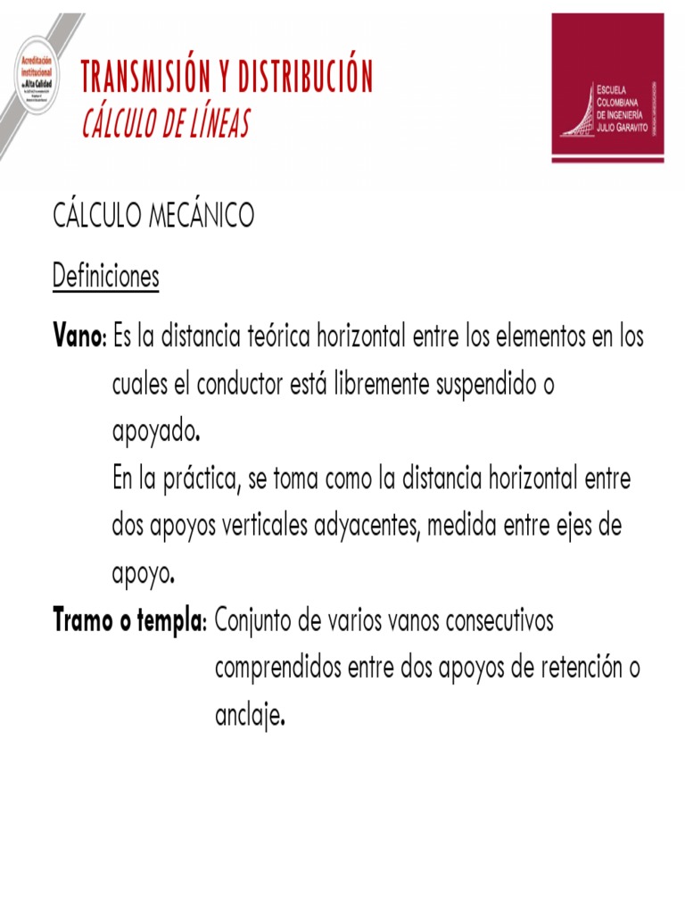 3 - Cálculo Mecánico de Lineas de Transmision | PDF | Elasticidad (Física) | Herida