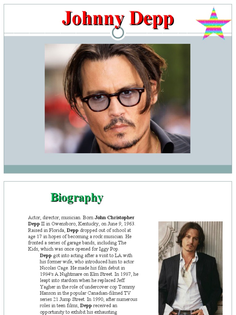 Prezentaciya Na Temu Johnny Depp | PDF