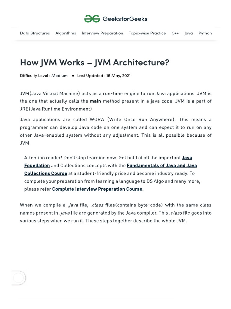 How JVM Works - JVM Architecture | PDF