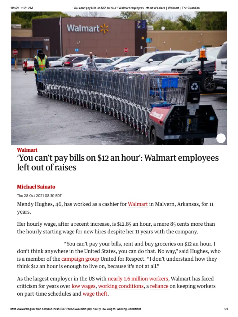 Walmart Workers Demand Higher Wages | PDF | Walmart | Employment