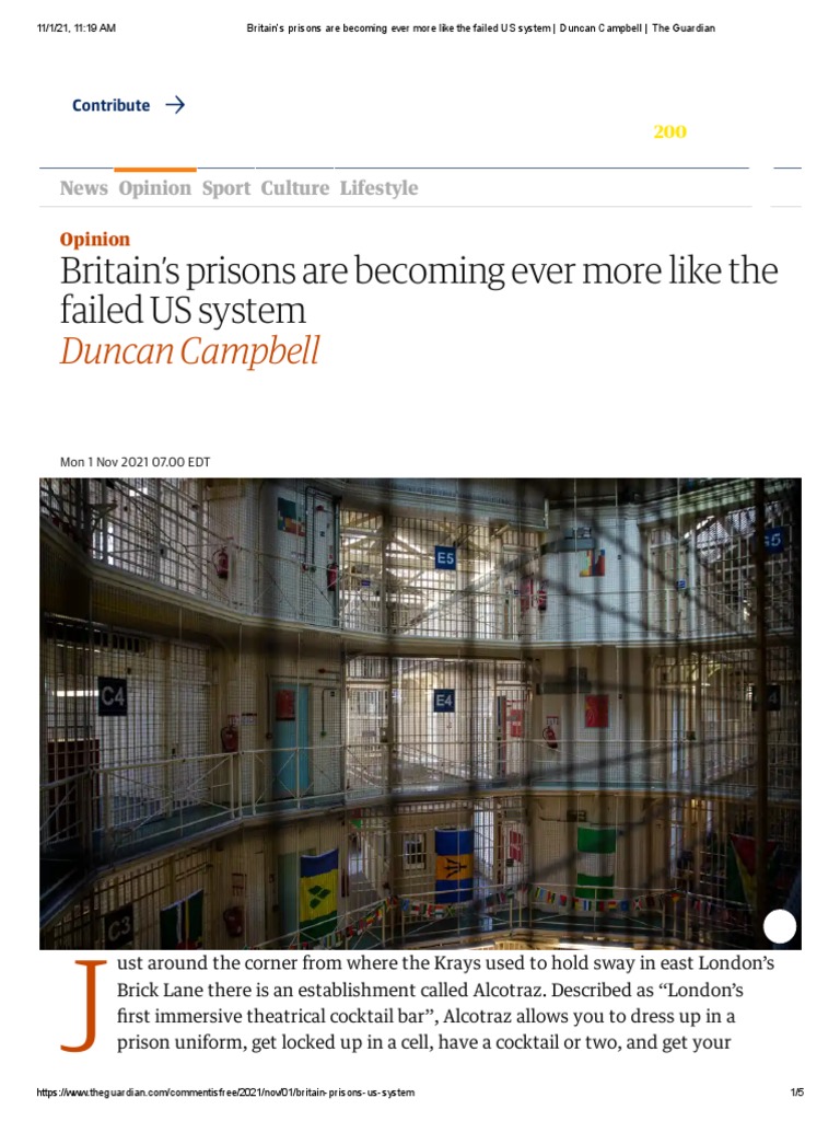 Britain's Prisons Are Becoming Ever More Like The Failed US System ...