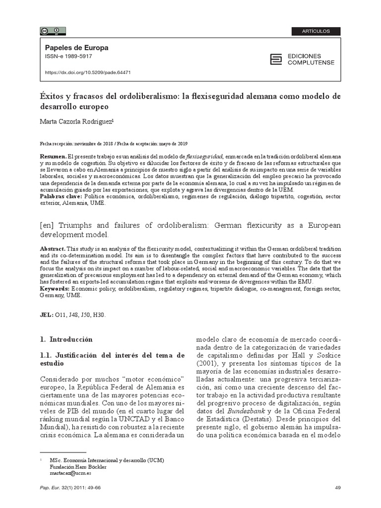 Ordoliberalismo - Martha | PDF | Ciencias sociales | Desempleo