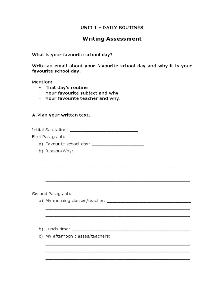 My Favourite School Day Email Guide | PDF | Career & Growth | Self ...