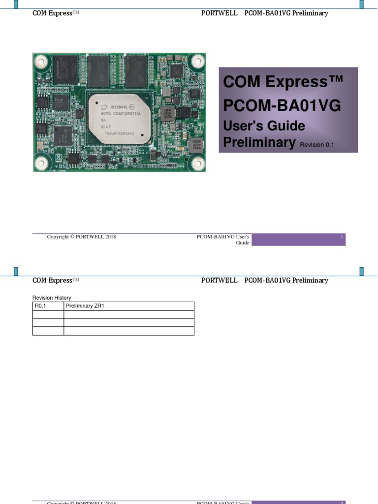 Com Ex Press™ Pcom-Ba01Vg: User's Guide Preliminary | PDF | Computer ...