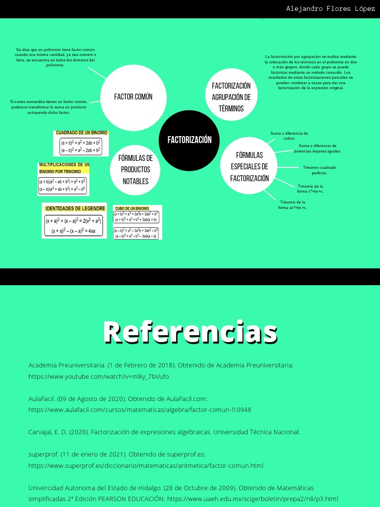 Factorización Mapa Conceptual | PDF | Factorización | Análisis matemático