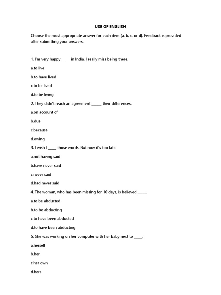 Use of English. B2 | PDF