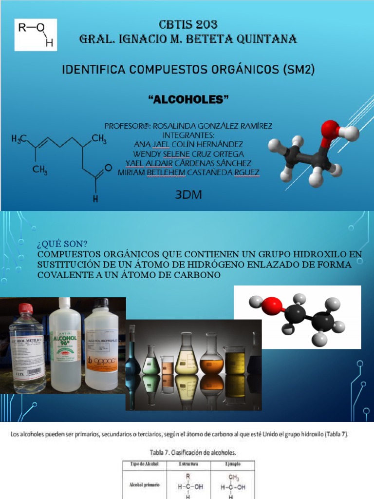 Expo de Alcoholes Sm2 | PDF | Alcohol | Compuestos orgánicos