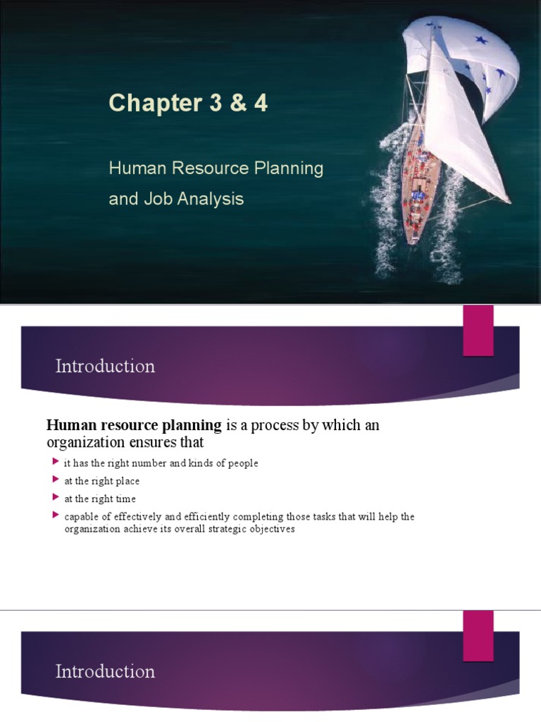 Chapter 3 & 4: Human Resource Planning and Job Analysis | Download Free ...