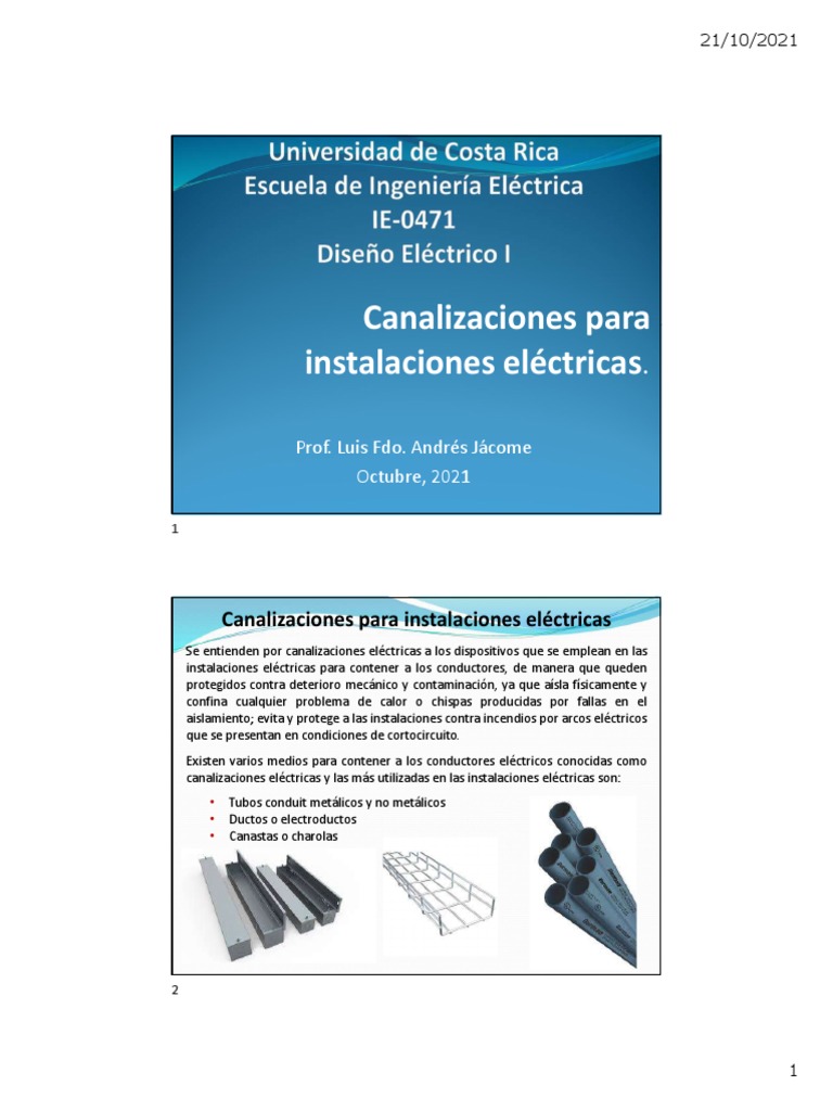 P18N - DE Canalizaciones para Instalaciones Eléctricas | PDF | Tubería (transporte de fluidos ...
