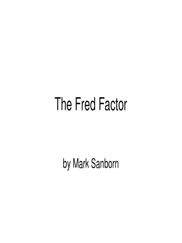 The Fred Factor | PDF