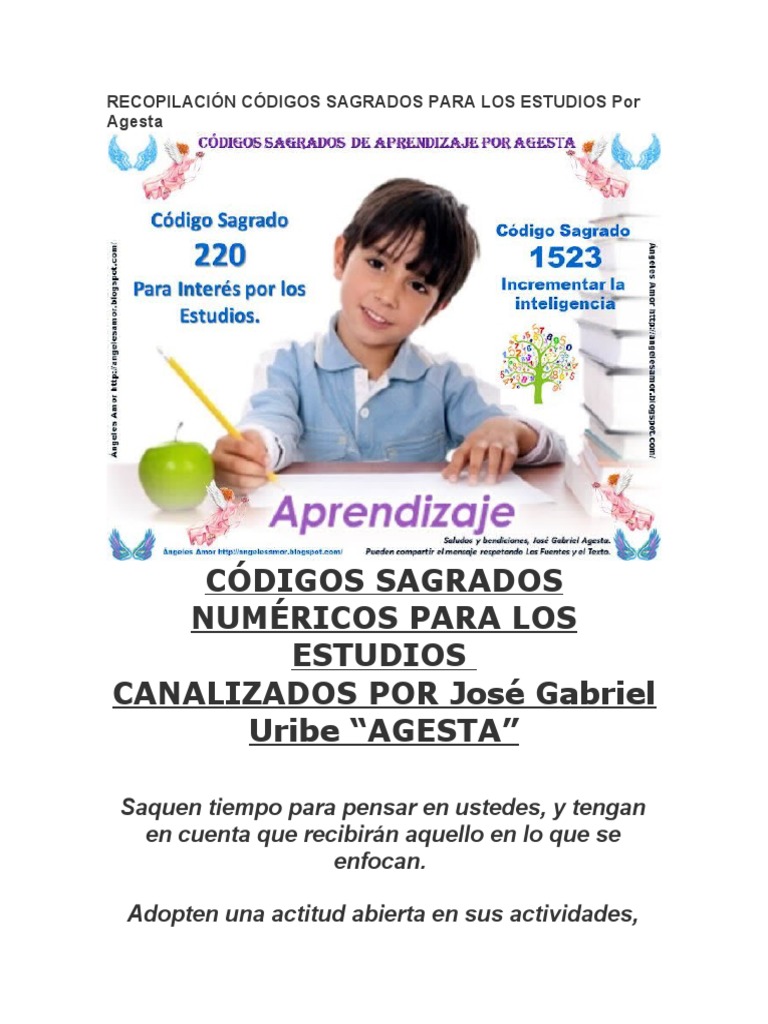 Recopilación Códigos Sagrados para Los Estudios Por Agesta | PDF ...