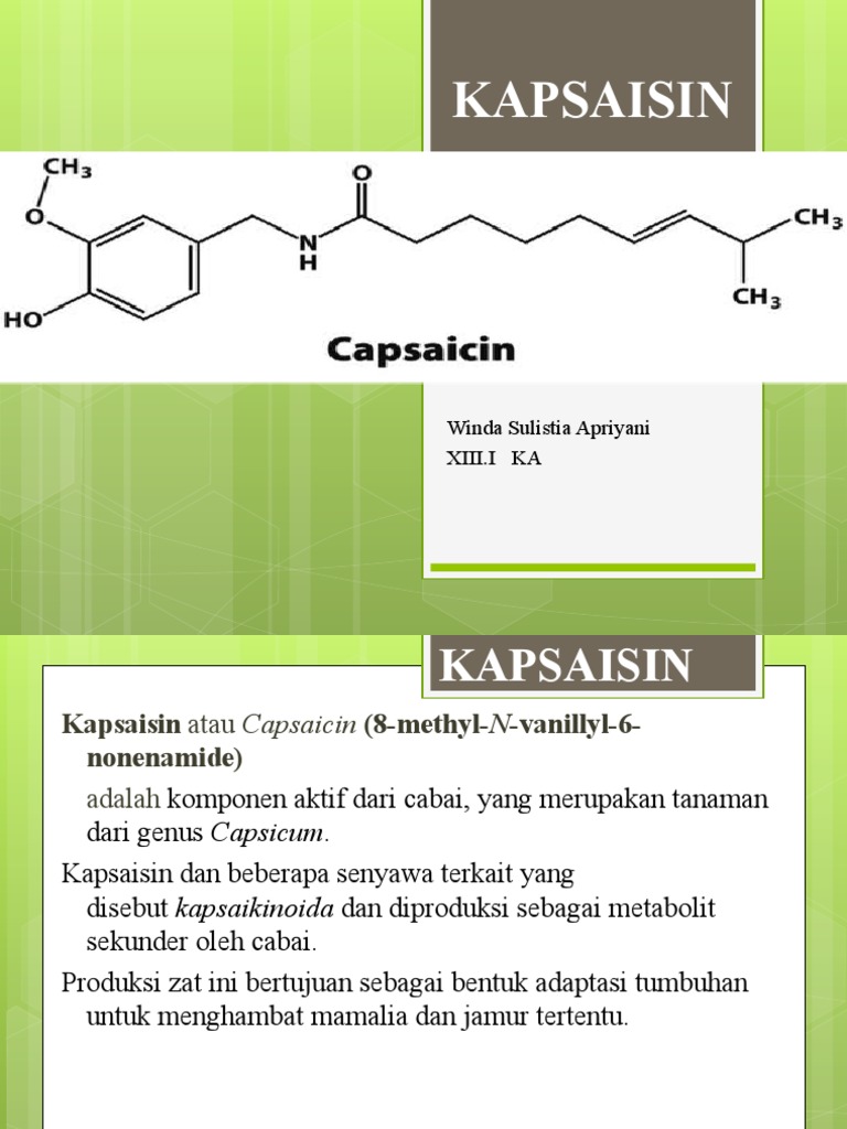 Manfaat dan Struktur Kapsaisin dalam Cabai | PDF