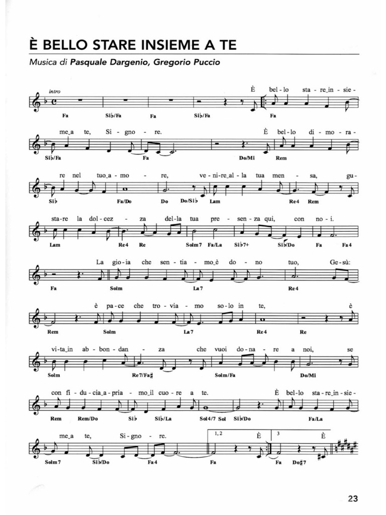 È Bello Stare Insieme A Te | PDF