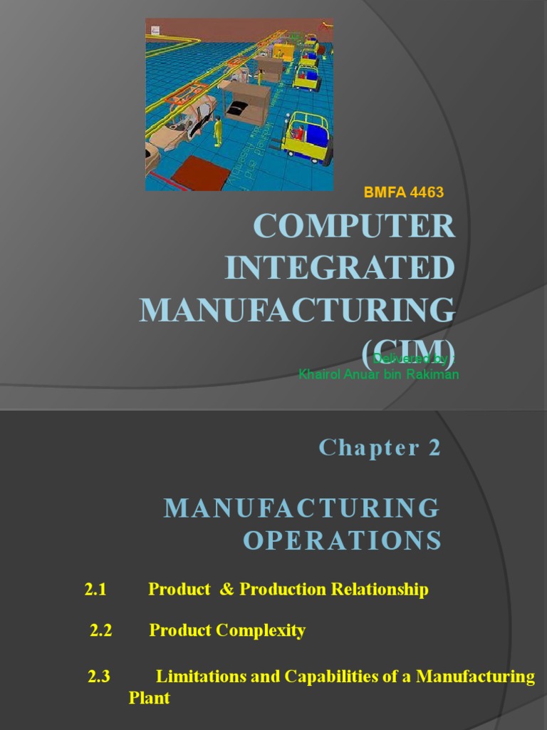 CHAP 2 Manufacturing Operation | PDF | Factory | Systems Science