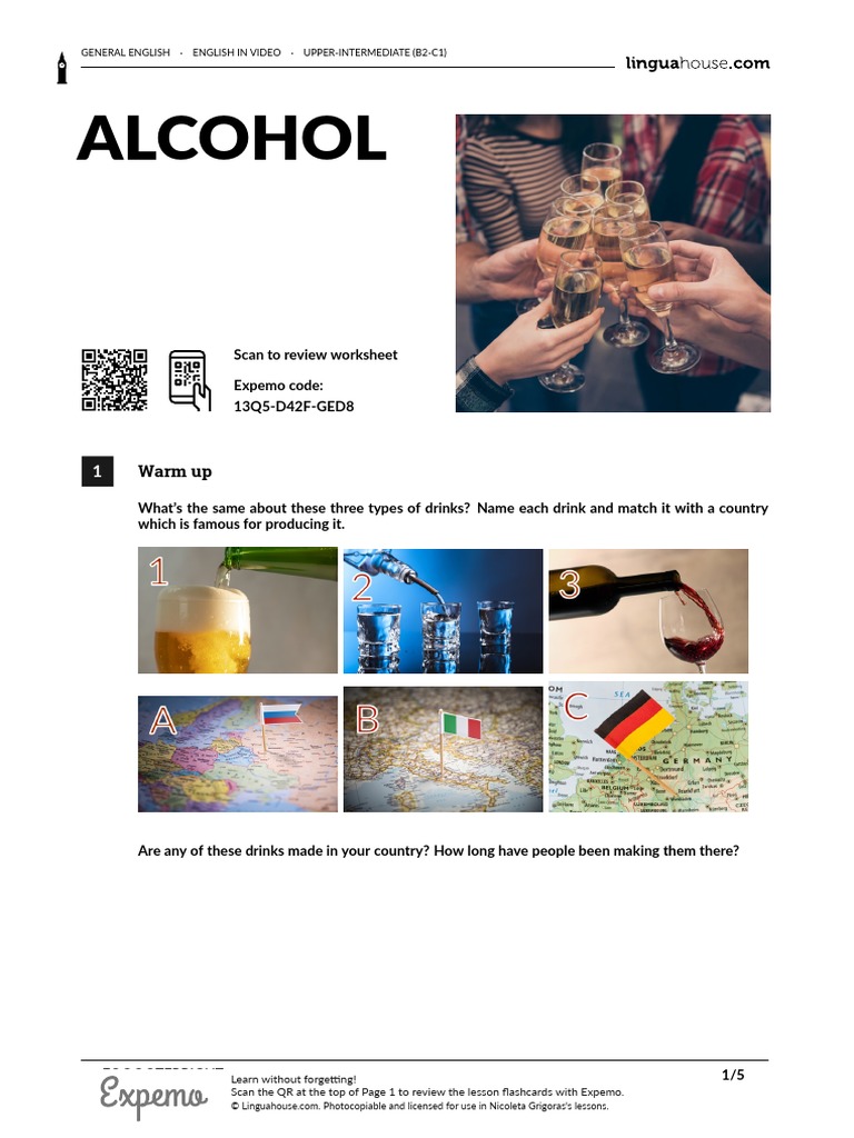 Alcohol British English Student Ver2 BW | PDF | Drink | Ethanol