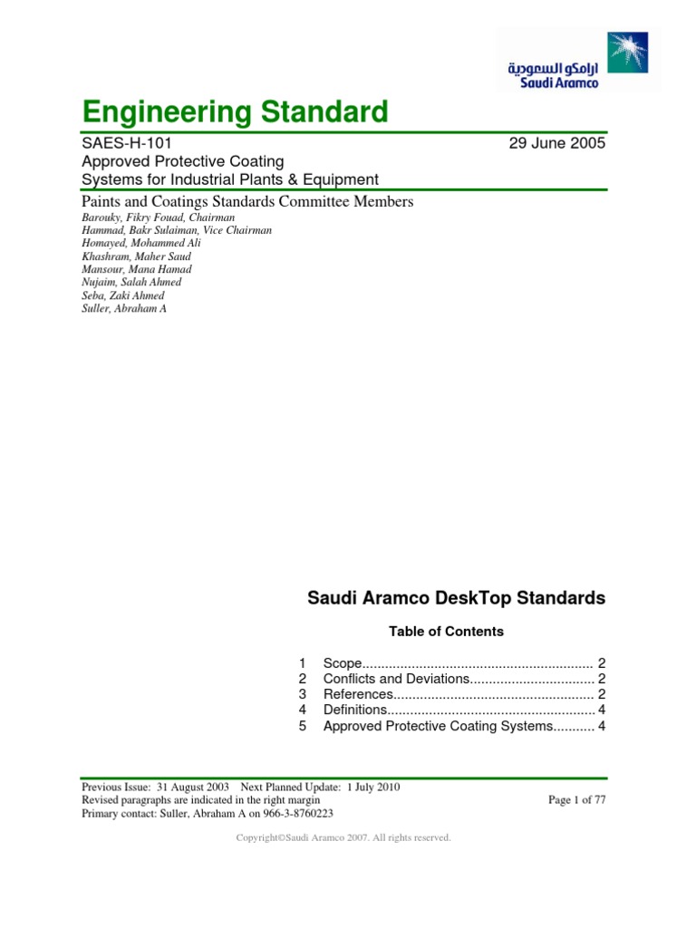 Saes H 101 | PDF | Paint | Epoxy