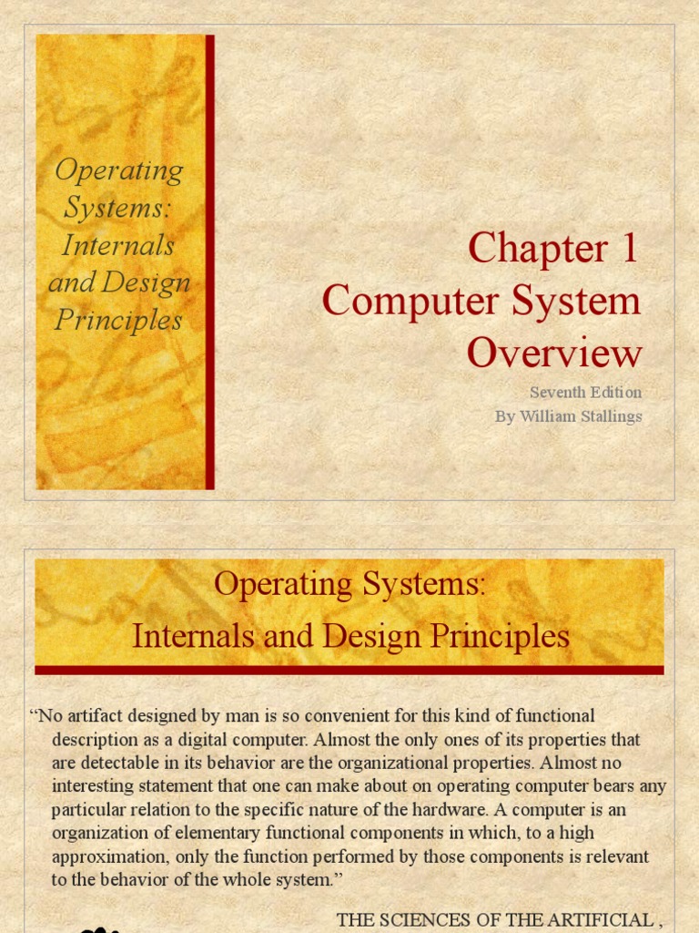 Computer System: Operating Systems: Internals and Design Principles | PDF | Central Processing ...