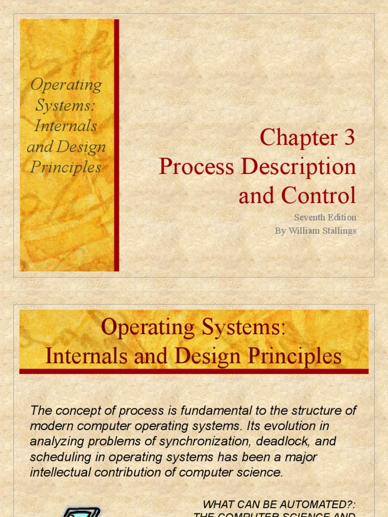 Process Description and Control: Operating Systems: Internals and Design Principles | PDF ...