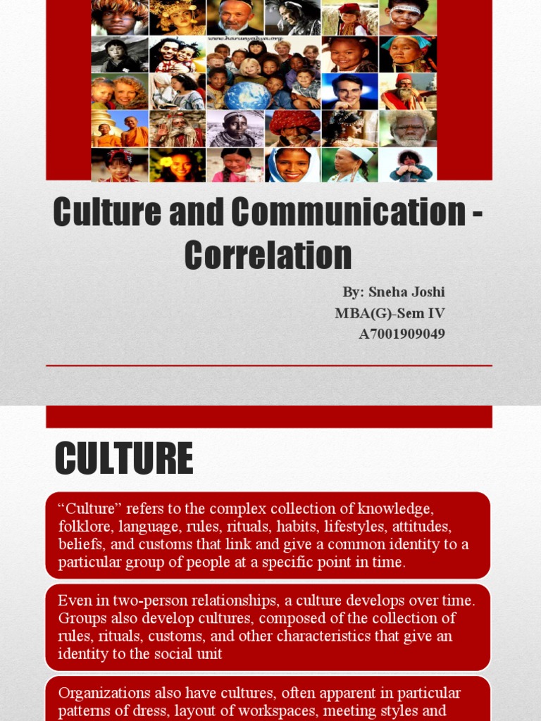 Culture and Communication - Correlation | PDF | Communication | Mass Media