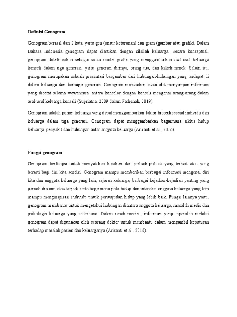 Genogram: Silsilah Keluarga dan Fungsinya | PDF | Pengembangan Diri