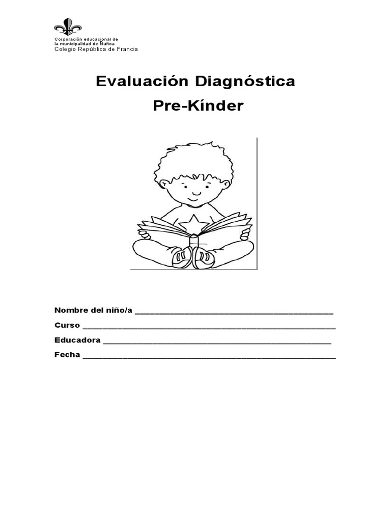 Prueba de Evaluación Diagnostico Pre Kinder | PDF