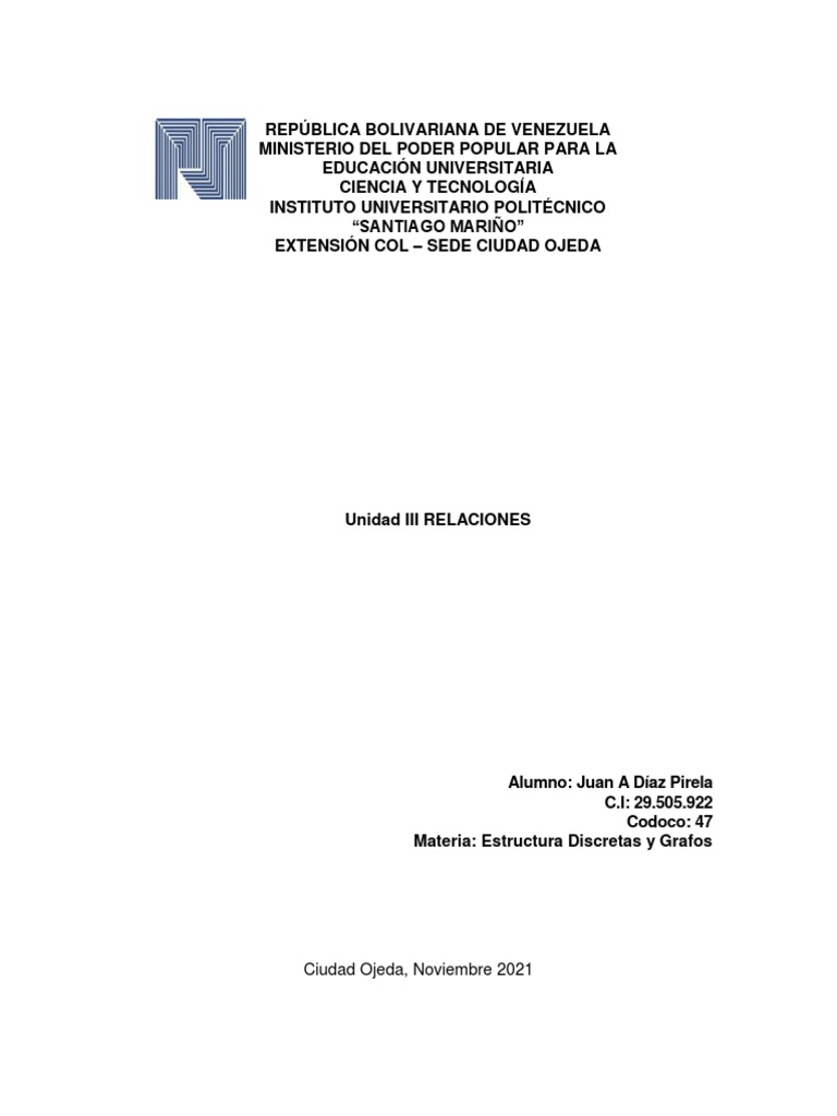Estructura Discretas y Grafos | PDF | Conjunto (Matemáticas) | Vértice ...